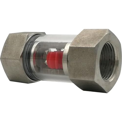 1/4" 3/8" 1/2" 3/4" 1" BSPT Female Thread in-Line SS304 Stainless Steel Window Sight Flow Indicator with Impeller(Normal Body,1")