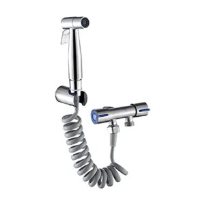 jiytg stainless steel bidet spray head kit toilet companion 304 stainless steel one in two out washing machine booster spray gun toilet companion