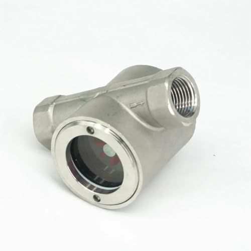 1/2" BSP Female SS304 Stainless Steel Glass Window Sight Flow Indicator with Impeller 2.5 Mpa