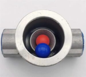 1/2" 3/4" 1" bspt female 304 stainless steel window sight glass float ball flow indicator water oil(type-b,1")