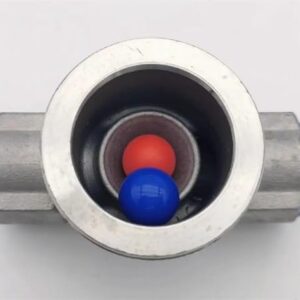 1/2" 3/4" 1" BSPT Female 304 Stainless Steel Window Sight Glass Float Ball Flow Indicator Water Oil(Type-B,1")