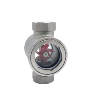 sg-yl11-2 (centrosome) impeller sight glass stainless steel water flow indicator flow observation meter dn15(3)