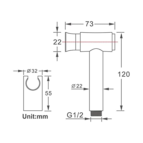 JIYTG Bidet Toilet Spray Kit Multi Function Spray Gun Set Stainless Steel Free Press Type Bidet