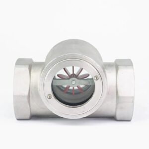 2" BSPP Female 304 Stainless Steel Window Sight Flow Indicator with Impeller 2.5 Mpa