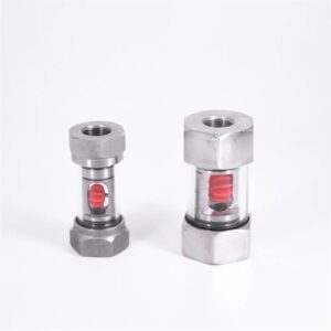 1/4" 3/8" 1/2" 3/4" 1" BSPT Female in-Line 304 Stainless Steel Window Sight Flow Indicator with Impelle(Normal Body,1")