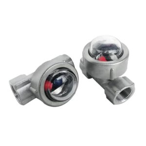 1/2" 3/4" 1" BSPT Female 304 Stainless Steel Window Sight Glass Float Ball Flow Indicator Water Oil(Type-B,1")