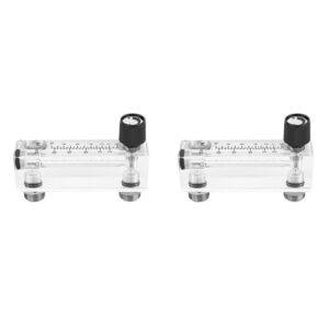 2pcs acrylic pmma adjustable panel type gas flowmeter 1~10lpm, 1/4' m18*1.5, panel gas meter, for adjusting gas