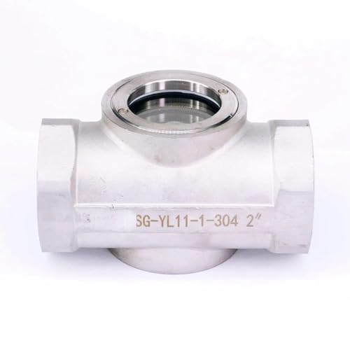 2" BSPP Female 304 Stainless Steel Window Sight Flow Indicator with Impeller 2.5 Mpa