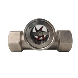 Sight Water Flow Indicator BSP Stainless Steel 304 with Plastic Impeller(1")