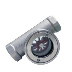 1/4" 3/8" 1/2" 3/4" 1" - 2" bspt npt female window sight glass flow indicator with impeller 304 stainless steel water oil(ss316l_1-1/4")