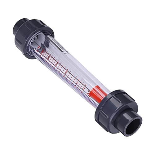 2PCS Plastic Tube Flowmeter, Water Meter, Made of Plastic, Good , Operates at 0-60°C, Fit for DN15 Tube, Clear Scale Line