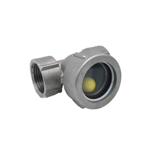 1/2" 3/4" 1" BSPT Female 304 Stainless Steel Window Sight Glass Float Ball Flow Indicator Water Oil(1")