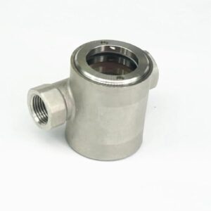 1/2" BSP Female SS304 Stainless Steel Glass Window Sight Flow Indicator with Impeller 2.5 Mpa