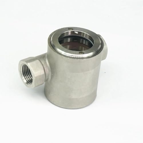 1/2" BSP Female SS304 Stainless Steel Glass Window Sight Flow Indicator with Impeller 2.5 Mpa