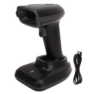 ndnczdhc barcode scanner with base, 2.4g bluetooth bar code reader qr code scanner for warehouse, library, supermarket