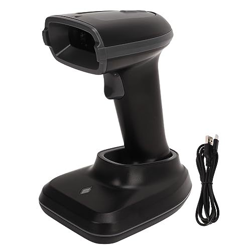 NDNCZDHC Barcode Scanner with Base, 2.4G Bluetooth Bar Code Reader QR Code Scanner for Warehouse, Library, Supermarket