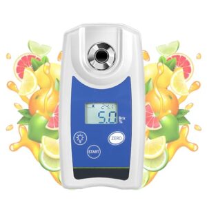 brix refractometer meter, digital sugar meter, measuring range brix 0-53%, accuracy brix ±0.2%, 3s fast measurement, zero point calibration, for fruit, food, beverages