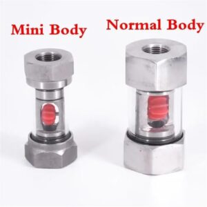 1/4" 3/8" 1/2" 3/4" 1" BSPT Female in-Line 304 Stainless Steel Window Sight Flow Indicator with Impelle(Normal Body,1")