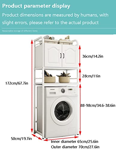 ZXXHNNAIH Large Capacity Toilet Shelf, Clamshell Cabinets Save Space Drum Floorstand Storage Corner Commode Shelf, White Toilet Rack