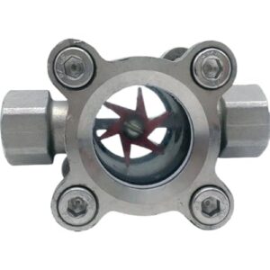 1/2" 3/4" 1" 1-1/4" 1-1/2" 2" bspt female 304 stainless window sight glass flow indicator with impeller water oil(1-1/2")