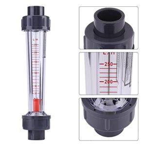 2PCS Plastic Tube Flowmeter, Water Meter, Made of Plastic, Good , Operates at 0-60°C, Fit for DN15 Tube, Clear Scale Line