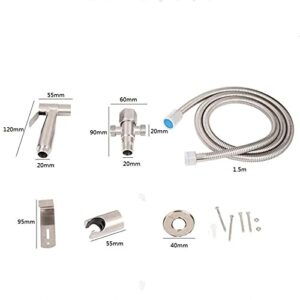 JIYTG Shower Bidet Sprayer Stainless Steel Women's wash Device Booster Nozzle Toilet Spray Gun Set Handheld Shower Washer