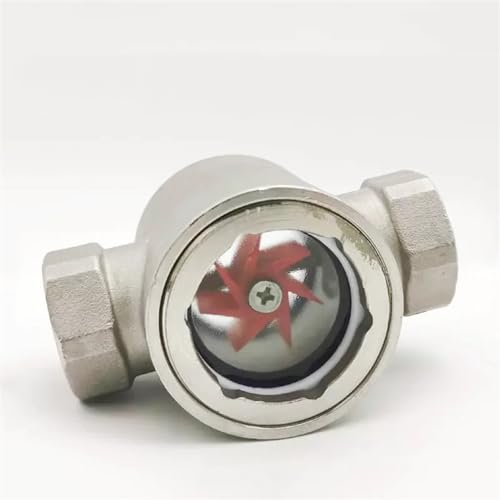 SG-YL11-2 (Centrosome) Impeller Sight Glass Stainless Steel Water Flow Indicator Flow Observation Meter DN15(3)