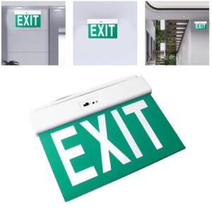 Led Emergency Exit Sign Acrylic Clear Eye Catching Exit Sign with Light for Building Camera Indoor Use AC85‑265V