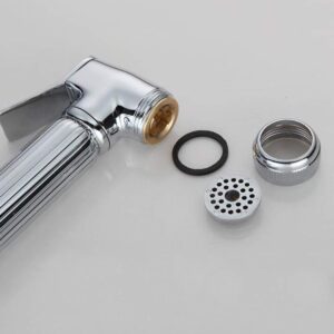 JIYTG Bidet Faucet All Copper Hand Held Bidet Sprayer Hygiene Kit Diaper Sprayers Toilet Spray Gun Toilet Bidet Flusher