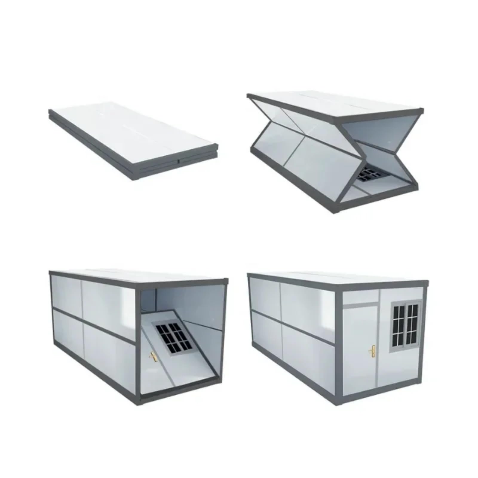 Prefabricated Folding Modular Mobile Container Office Prefabricated Quick Assembly Container Residential Folding House Portable