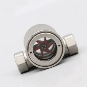 3/8" 1/2" 3/4" 1" bsp female thread carbon steel window sight glass water flow indicator with impeller(1/2")