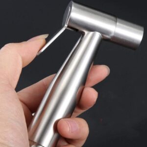 JIYTG Stainless Steel Portable Bidet Toilet Taps Kit 304 Stainless Steel Bidet Sprayer Toilet Spray Gun Faucet Booster