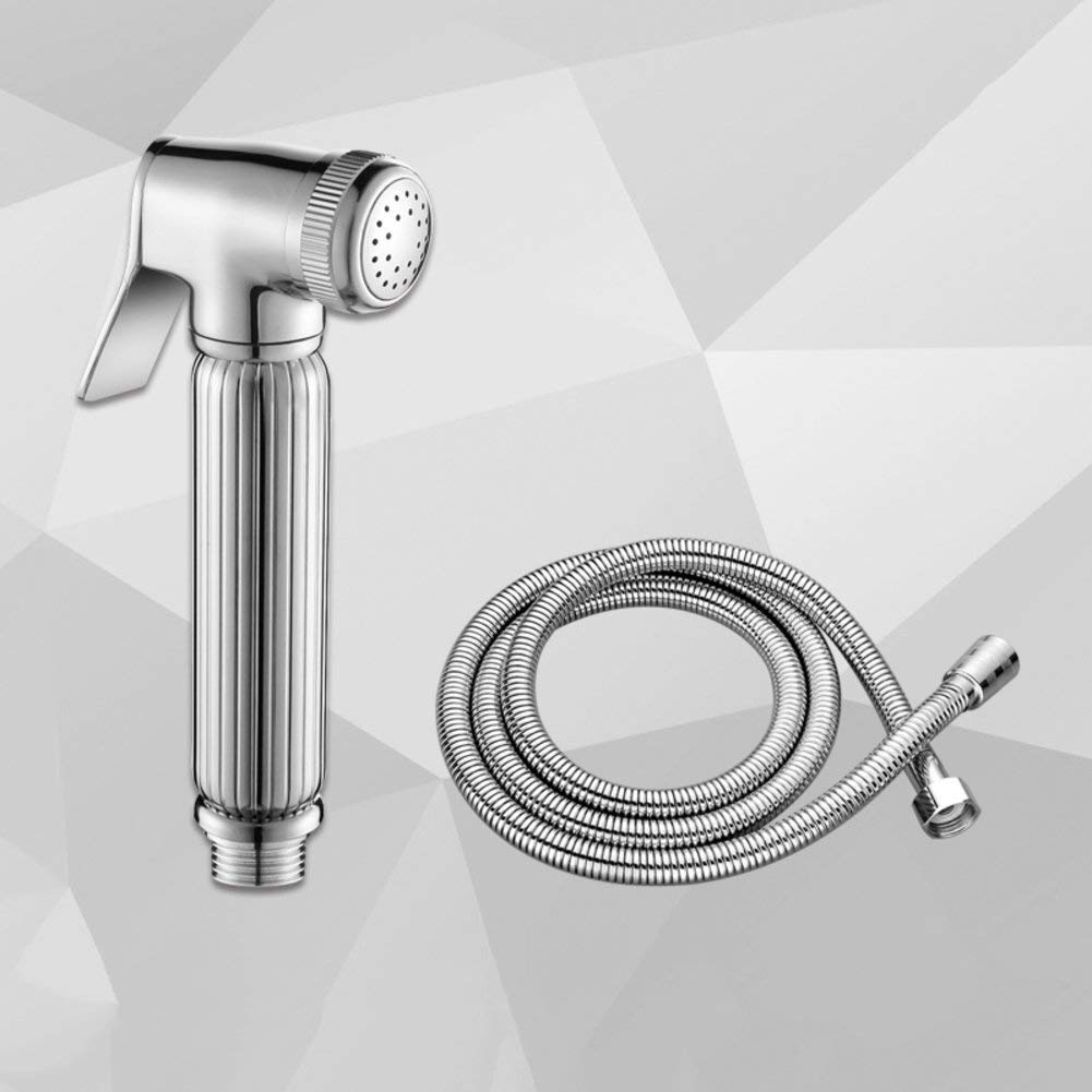 JIYTG Bidet Faucet All Copper Hand Held Bidet Sprayer Hygiene Kit Diaper Sprayers Toilet Spray Gun Toilet Bidet Flusher