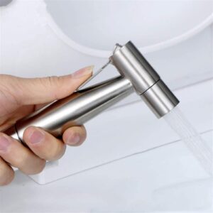 JIYTG Stainless Steel Portable Bidet Toilet Taps Kit 304 Stainless Steel Bidet Sprayer Toilet Spray Gun Faucet Booster