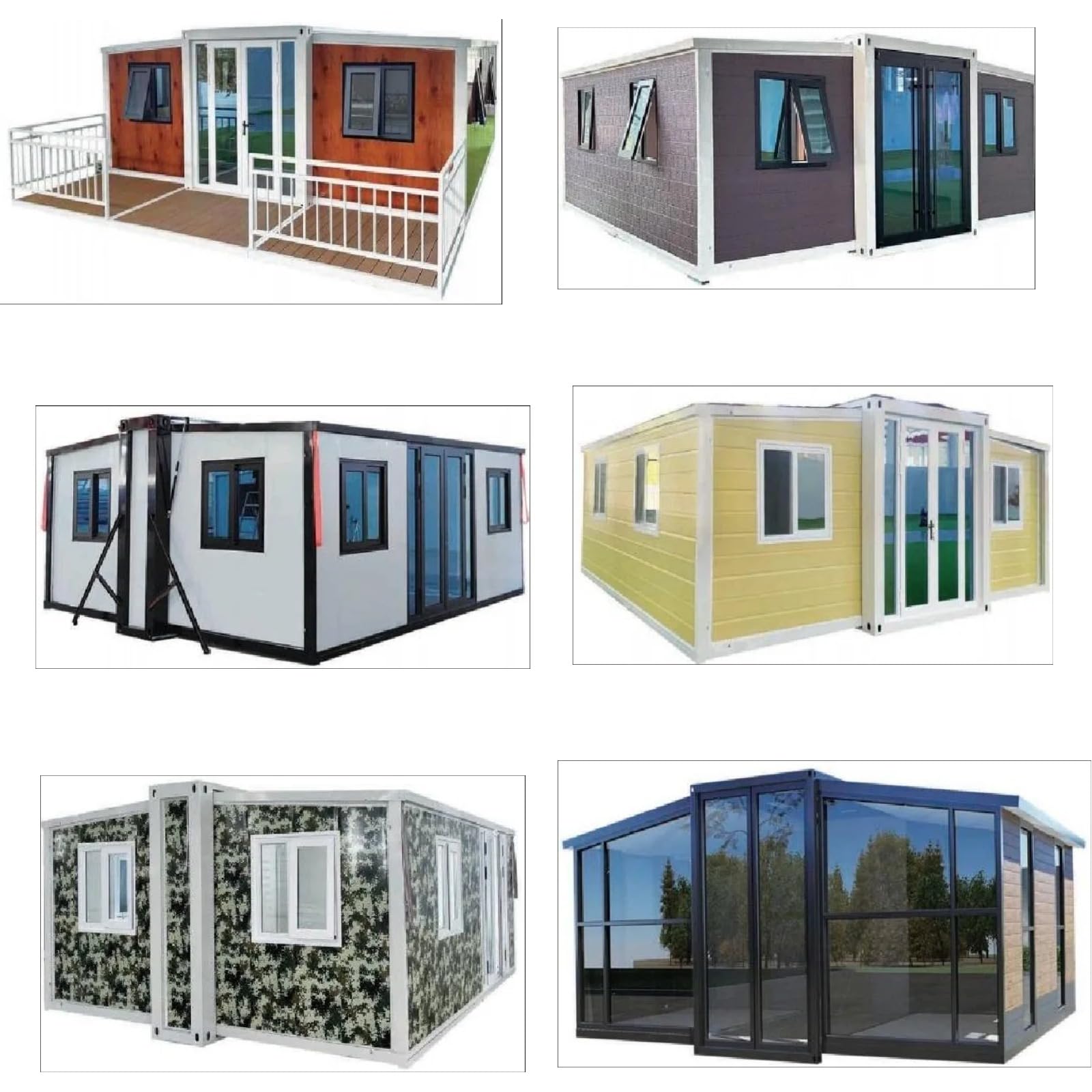 Folding House Container Home Detachable Cheap Prefabricated Modular House Modular House with 2 Bedrooms,Kitchen and Bathroom