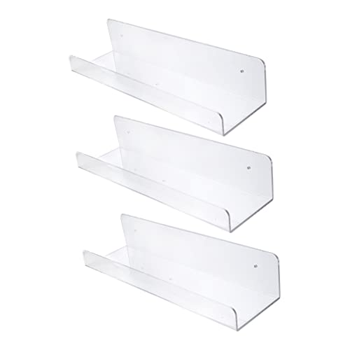 HOLIDYOYO 3pcs Shelf Storage Shelves Wall Mounted Hanging Rack Play Mats for Floor Wall Bookshelves Multifunctional Storage -Mounted Mounted Acrylic Rack Plastic