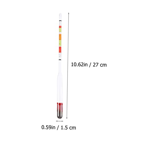 OKUMEYR 2pcs Three Range Sugar Meter Wine Gauges Wine Syrup Hydrometers Wine Beer Hydrometers Sugar Hydrometers Tester Maple Syrup Gauges American Measurements Beer Gauges Glass