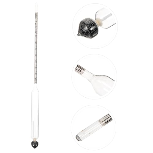 Anneome 4pcs Hydrometer Liquid Measuring Tools Liquid Meter Petroleum Meter Liquidometer Liquid Measuring Device Sugar Density Meter Moisture Content Tester Petroleum Making Tool Glass