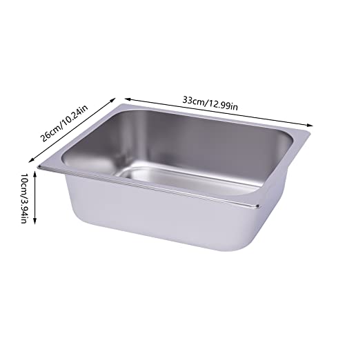 6 Pack 4" Deep 1/2 Size Stainless Steel Steam Table Pans Hotel Food Prep Pan NEW