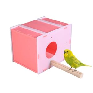 BESPORTBLE Bird Incubator Bird Cage Bird Supplies Bird Breeding Nesting Parakeet Nest Birdhouse Canary Nest Birds Nest Birds Categories Birds Bird Nest The Birdcage Parrot Wooden Pink