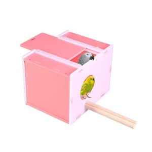 BESPORTBLE Bird Incubator Bird Cage Bird Supplies Bird Breeding Nesting Parakeet Nest Birdhouse Canary Nest Birds Nest Birds Categories Birds Bird Nest The Birdcage Parrot Wooden Pink