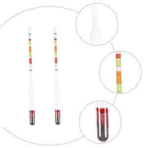 OKUMEYR 2pcs Three Range Sugar Meter Wine Gauges Wine Syrup Hydrometers Wine Beer Hydrometers Sugar Hydrometers Tester Maple Syrup Gauges American Measurements Beer Gauges Glass