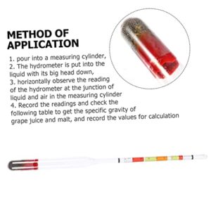 OKUMEYR 2pcs Three Range Sugar Meter Wine Gauges Wine Syrup Hydrometers Wine Beer Hydrometers Sugar Hydrometers Tester Maple Syrup Gauges American Measurements Beer Gauges Glass