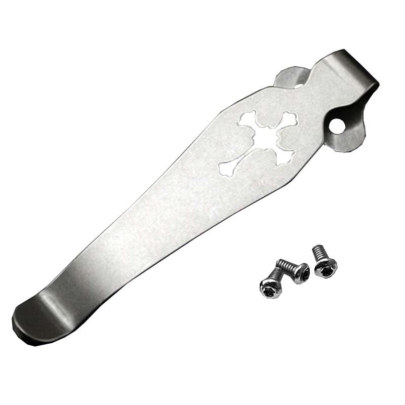 1PC Titanium Deep Carry Pocket Clip with 3 Pieces Screws Fit for 710 DIY Making Accessory, CNC Stone Washed Back Clip