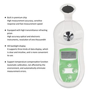 Brix Meter Refractometer, Portable Digital Brix Refractometer, Brix Content Tester with ATC for Fruit Beverage Sugar Content Measuring