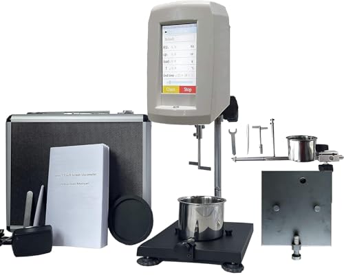 VTSYIQI Stormer Viscosity Tester Touch Screen Rotational Viscometer Automatic Viscometer with Range 40.2KU to 141.0KU Accuracy ±1% for Ink Viscosity Test KU CP G ℃ Value Display