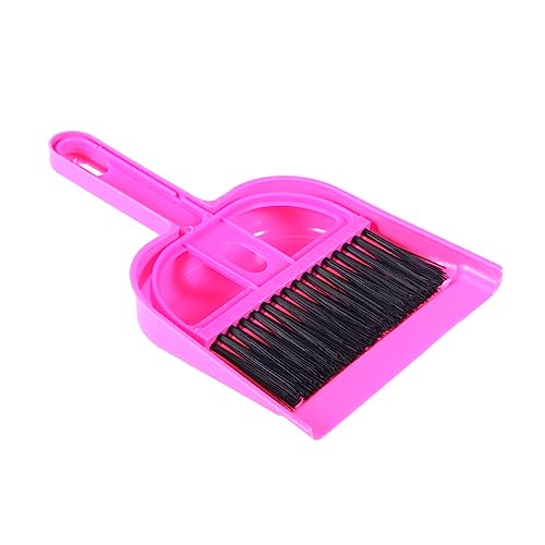 COLLBATH Household Supplies Portable Cleaning Brush and Dustpan Miniature Dustpan and Brush Dust Pan Mini Sweeping Brush Broom and Dustpan Mini Brush Mini Broom Car Broom Sofa Brooms Rosy