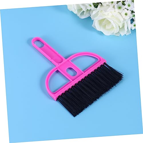 COLLBATH Household Supplies Portable Cleaning Brush and Dustpan Miniature Dustpan and Brush Dust Pan Mini Sweeping Brush Broom and Dustpan Mini Brush Mini Broom Car Broom Sofa Brooms Rosy