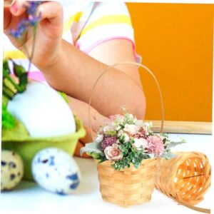 CIMAXIC 6pcs Woven Doll Basket Baskets Home Decor Doll House Dollhouse Mini Woven Basket Mini Basket Miniature Basket Decoration Miniature Storage Basket Mini Basket