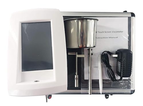 VTSYIQI Stormer Viscosity Tester Touch Screen Rotational Viscometer Automatic Viscometer with Range 40.2KU to 141.0KU Accuracy ±1% for Ink Viscosity Test KU CP G ℃ Value Display